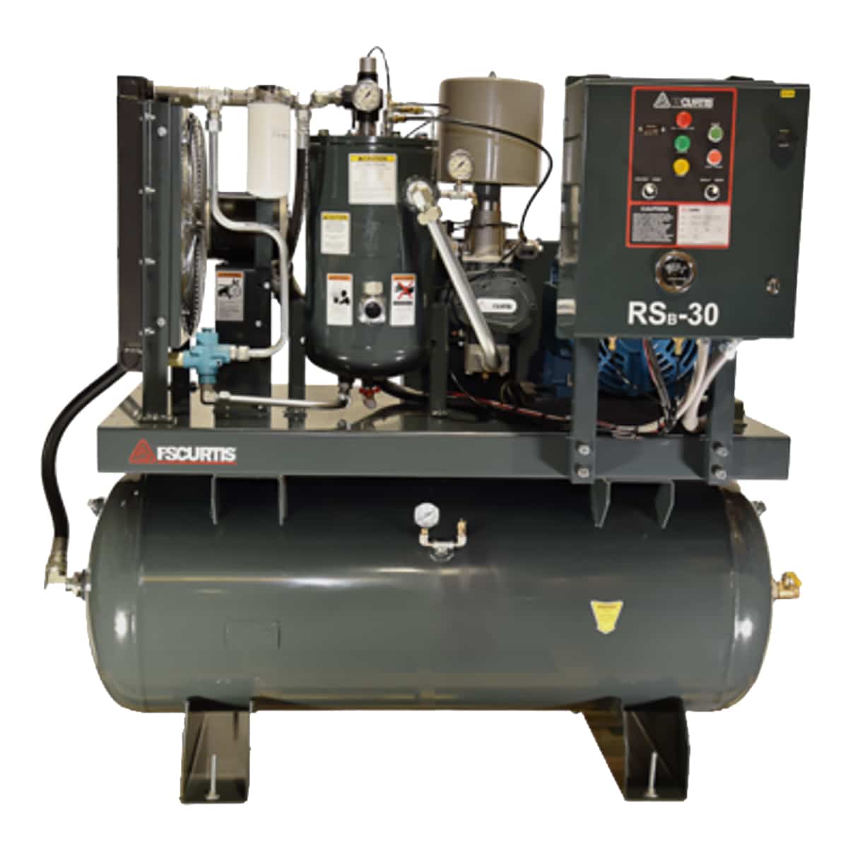 FS-Curtis 25-HP 120-GAL Open Tank Mounted RS Series Rotary Screw Air ...