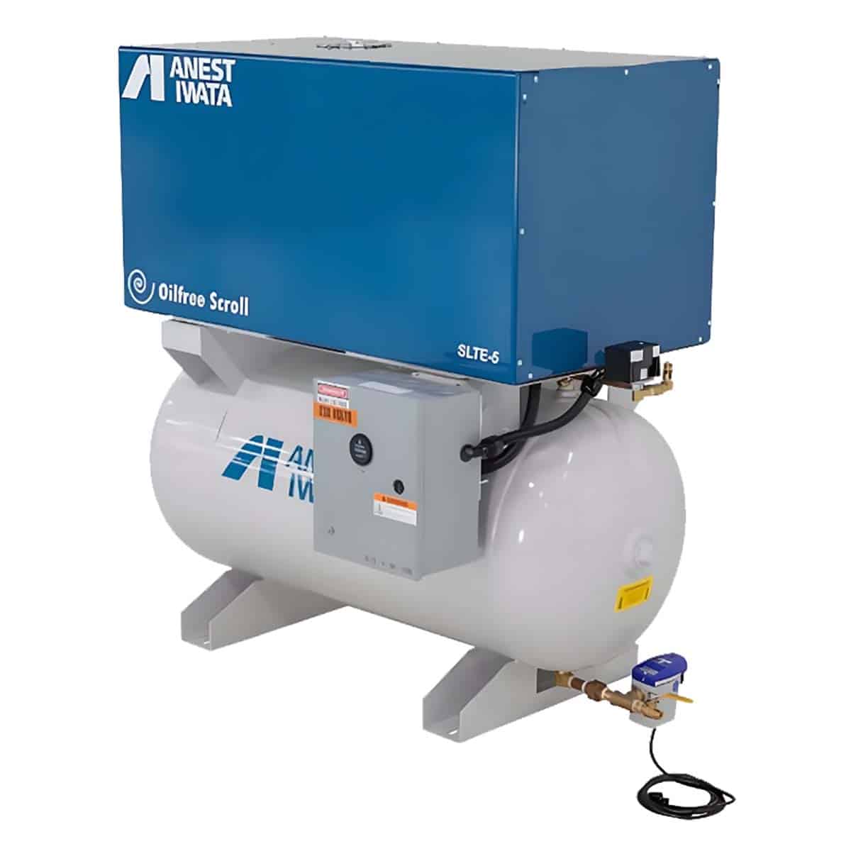 Anest Iwata SLTE-5 Tank Mount Enclosure Oilless Scroll Compressor ...