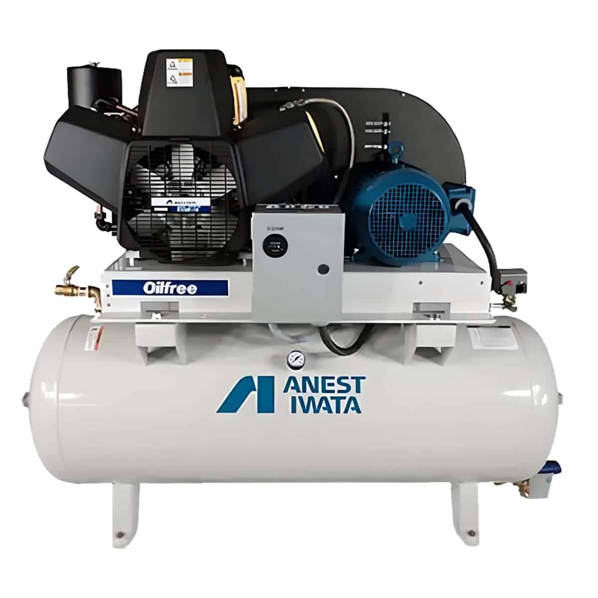 Anest Iwata OFT-3 Tank Mount Oilless Piston Compressor - Compressor Now